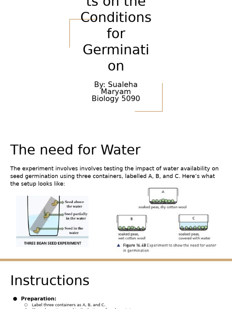 Seed Germination: Water, Oxygen, Temperature | PDF | Germination | Seed