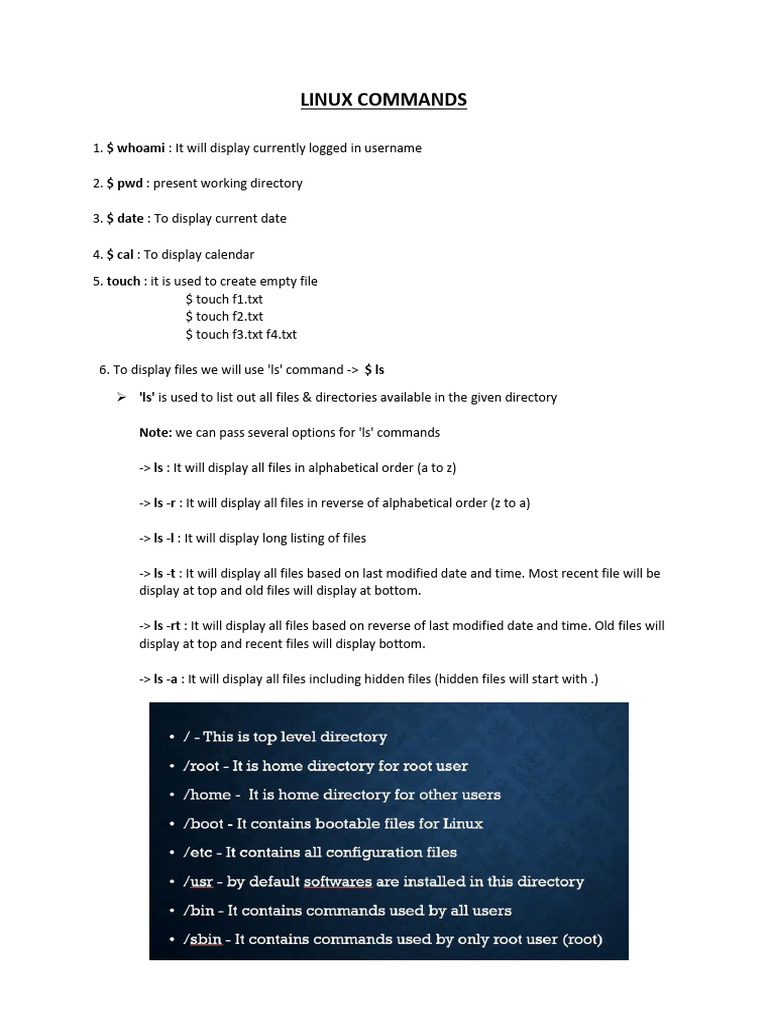 LINUX COMMANDS | PDF | Computer File | Text File