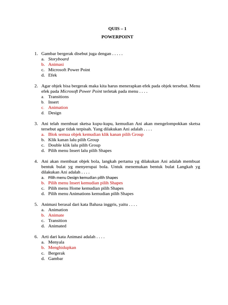 QUIS 1 - PowerPoint | PDF