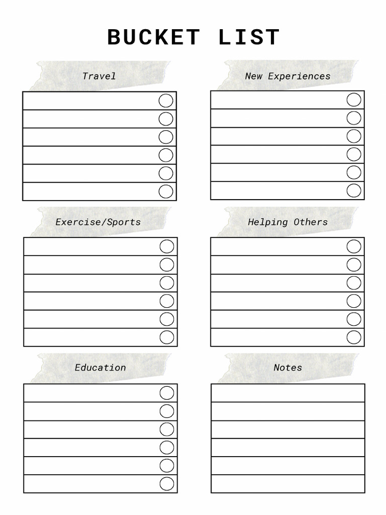 Minimal Bucket List Planner 20241229 001847 0000 | PDF
