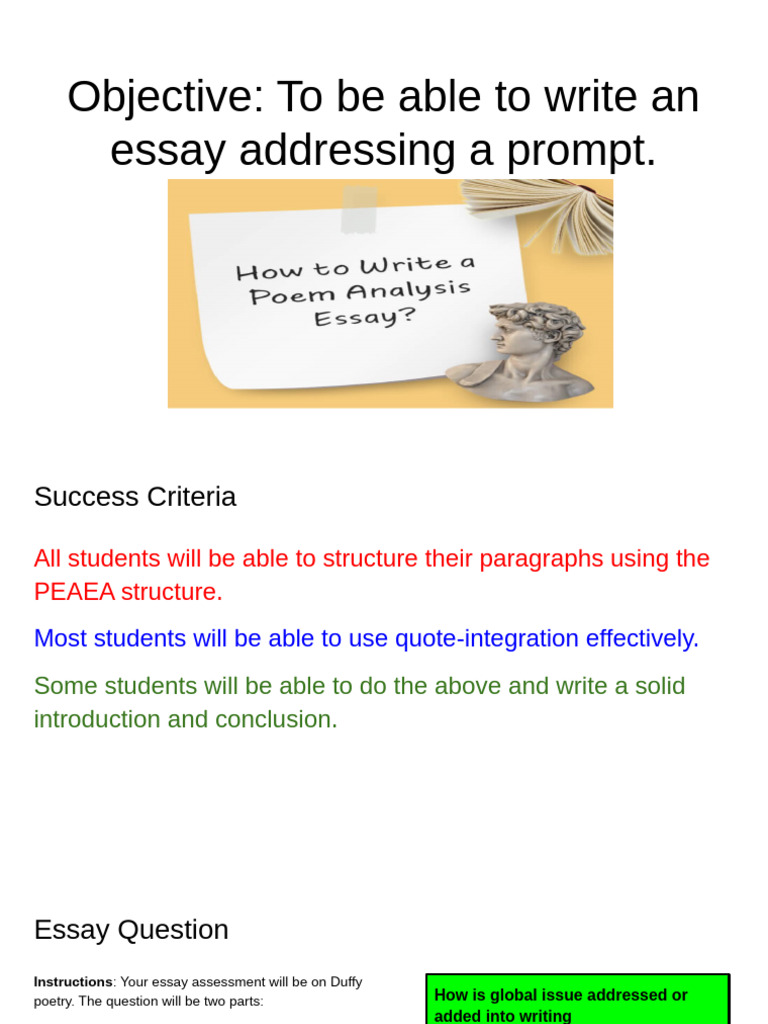 Duffy Essay Summative Review 1 | PDF | Essays | Poetry
