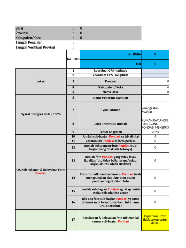 D8. Format D-2G Rumah Kayu Non Panggung Pondasi Menerus RA QAQC NAHP ...