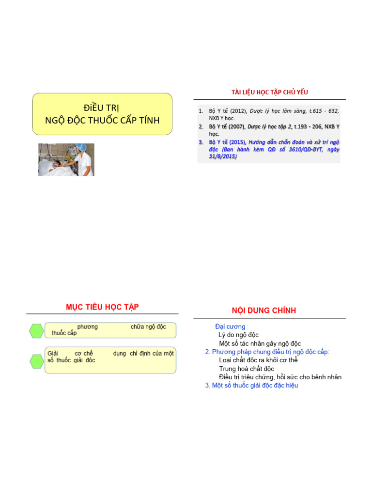 Dieu Tri Ngo Doc Thuoc Cap Tinh | PDF