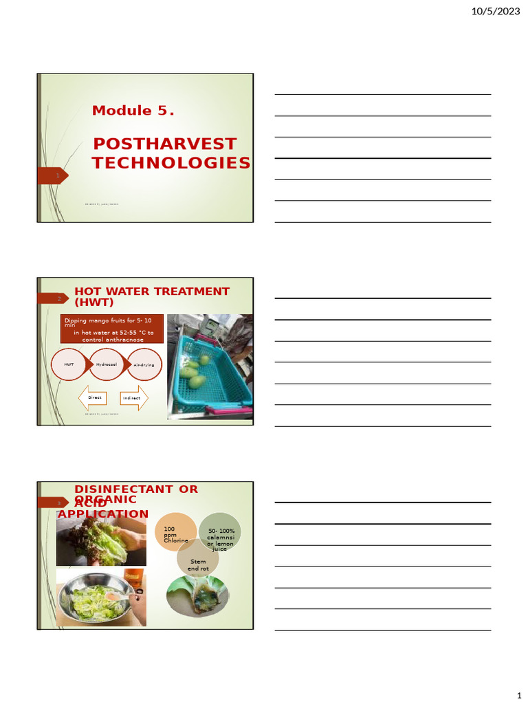 Module 5 Powerpoint. Postharvest Technologies-1 | PDF