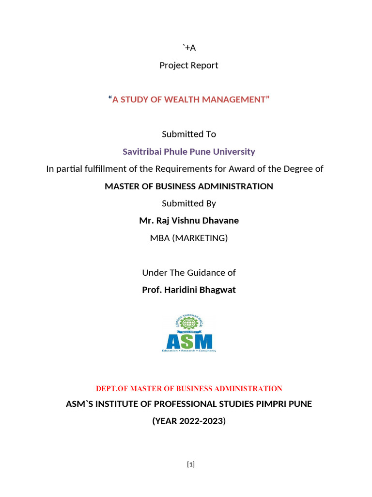 SIP project (MBA) | PDF | Marketing | Newspapers