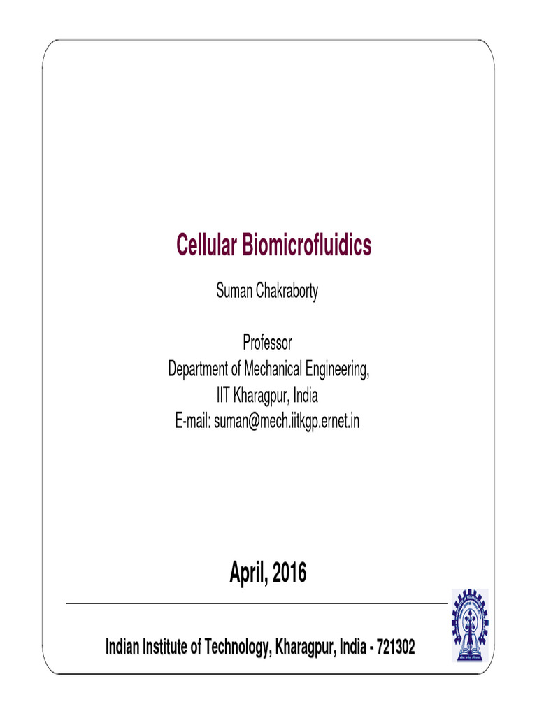 Cellular Biomicrofluidics | PDF | Microfluidics | Red Blood Cell