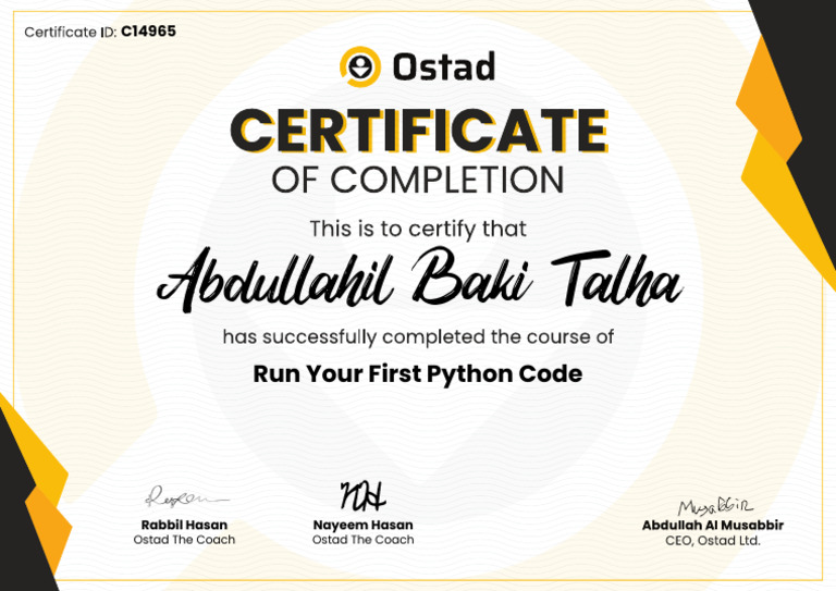 Abdullahil Baki Talha-Learn Your First Python Code 1-C14965 | PDF