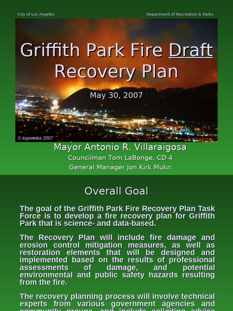 GP Draft Fire Recovery Plan | PDF | Restoration Ecology | Infrastructure