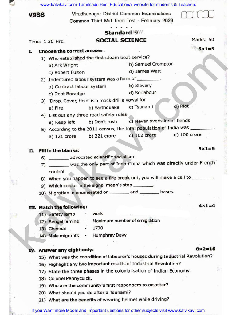 9th Social EM 3rd Mid Term | PDF