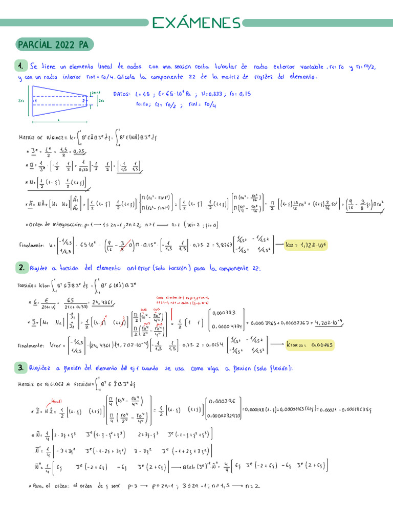 Exámenes MEF | PDF | Mecánica | Ingeniería mecánica