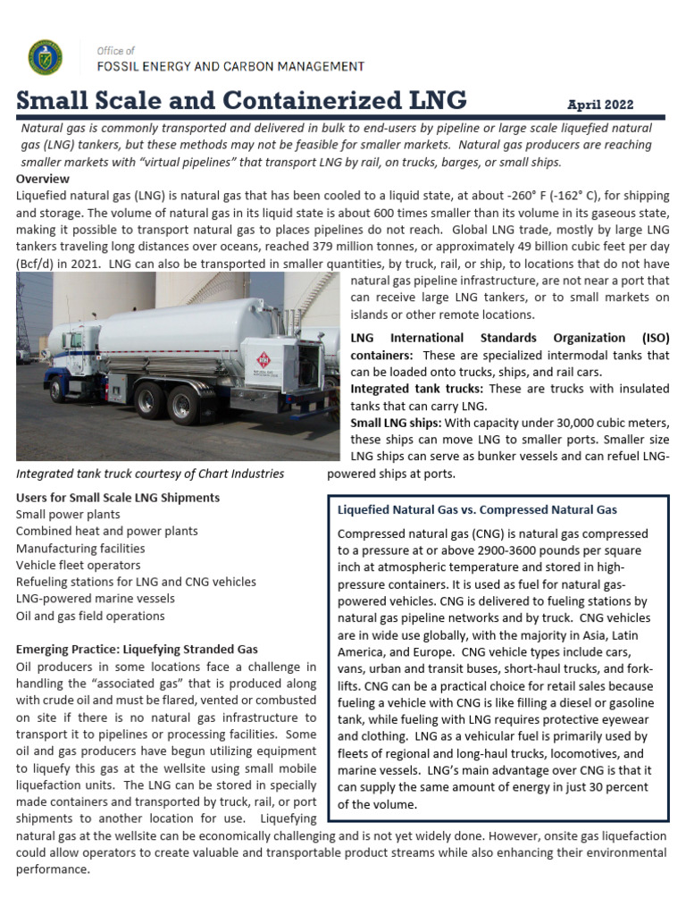 SSLNG Snapshot For FECM Website 04 01 22 | PDF | Liquefied Natural Gas ...