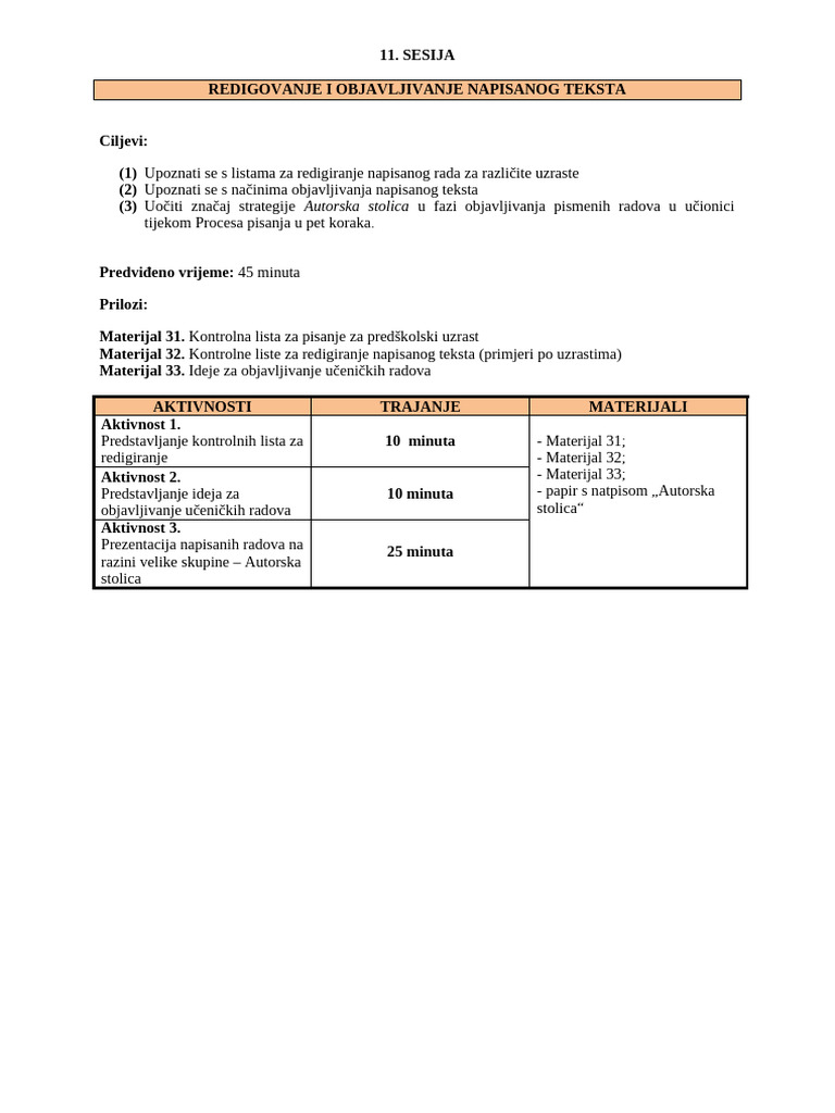 Jedanaesta Sesija | PDF