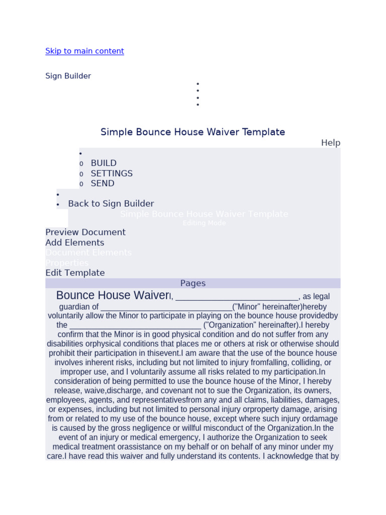 Bouce House Waiver Draft | PDF | Common Law | Private Law