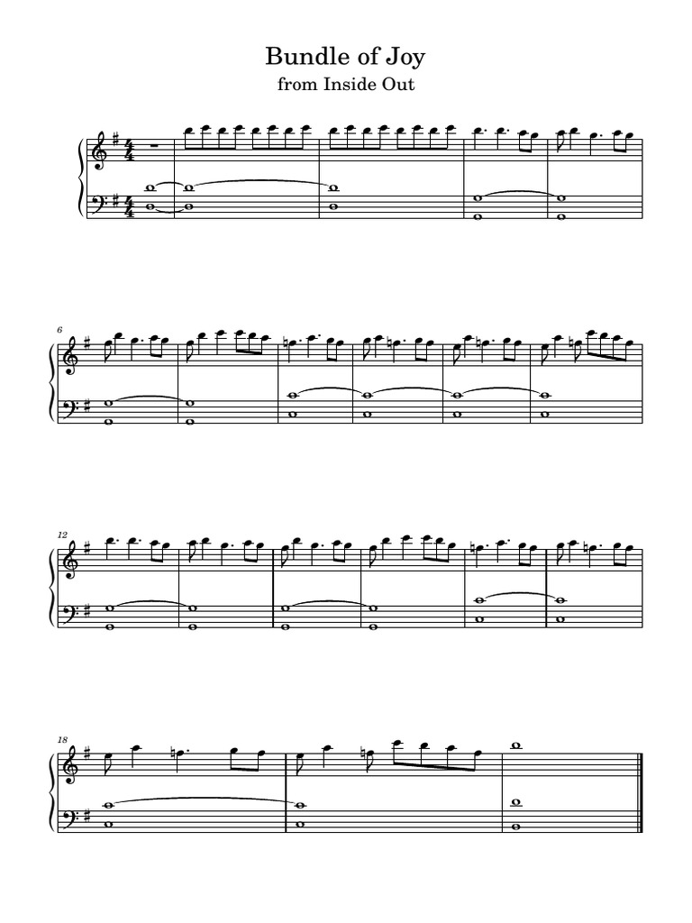 Bundle of Joy Piano | PDF