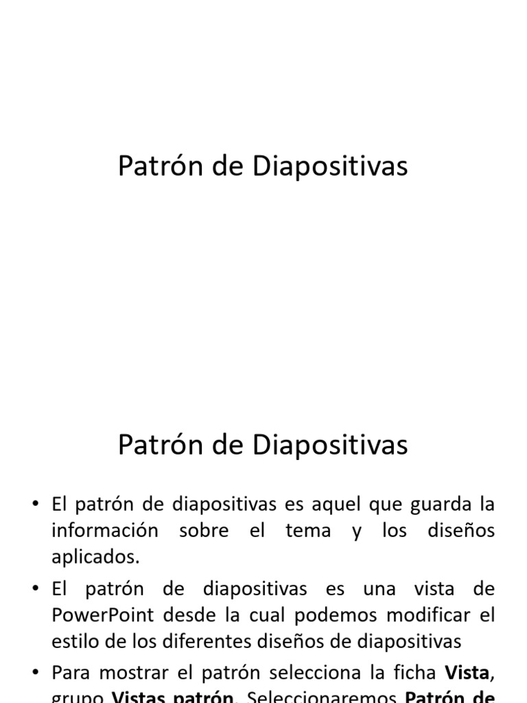 PowerPoint 04 Patrones | PDF | Microsoft PowerPoint | Informática