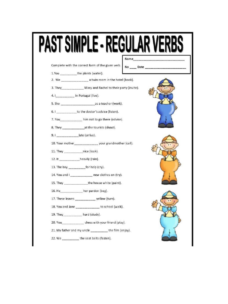 Past Simple Regular Verbs 1 | PDF