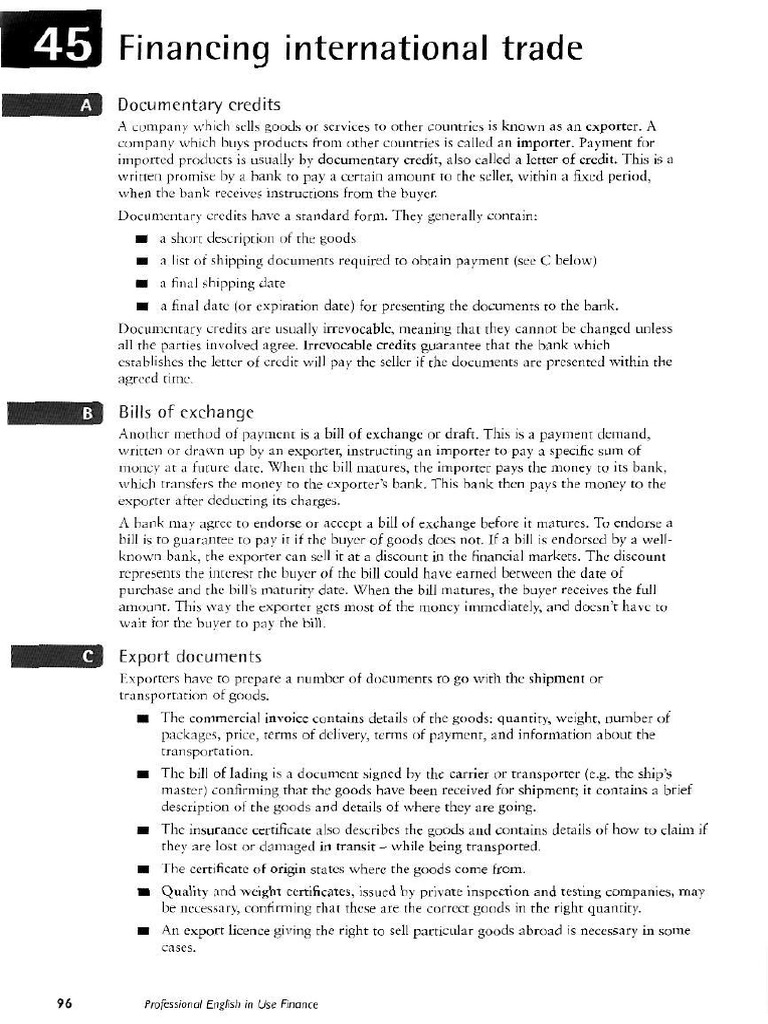 Financing International Trade - 45 | PDF