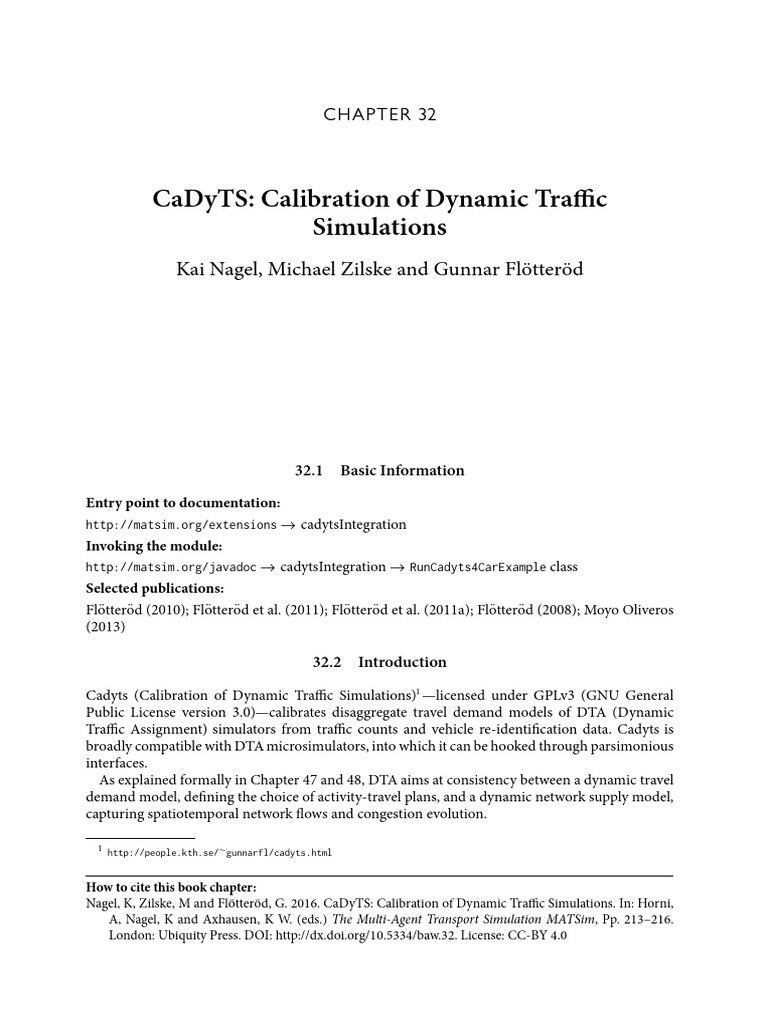 Cadyts Calibration of Dynamic Traffic Simulations | PDF | Variance | Normal Distribution