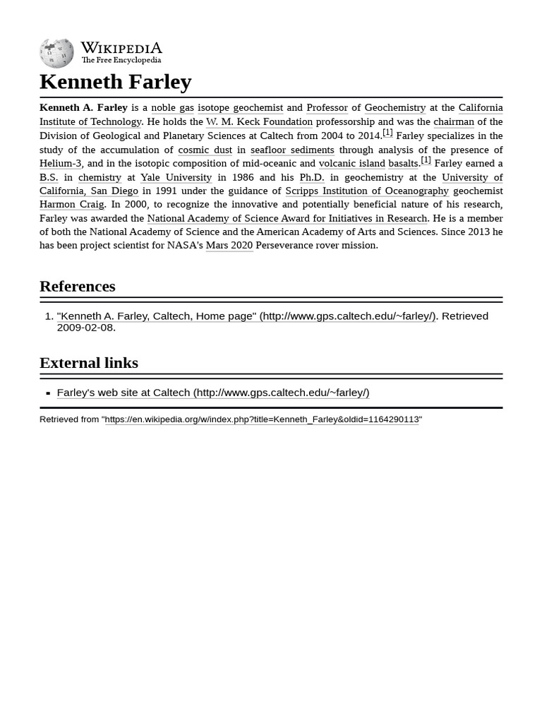 Kenneth Farley | PDF