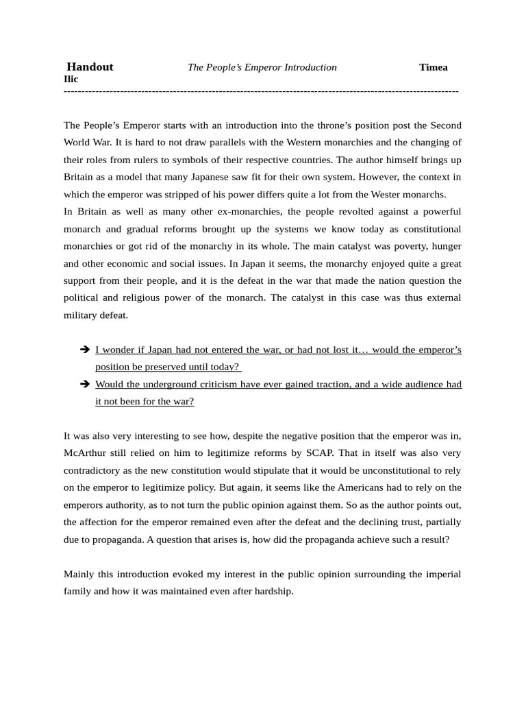 Handout Intro TPE | PDF