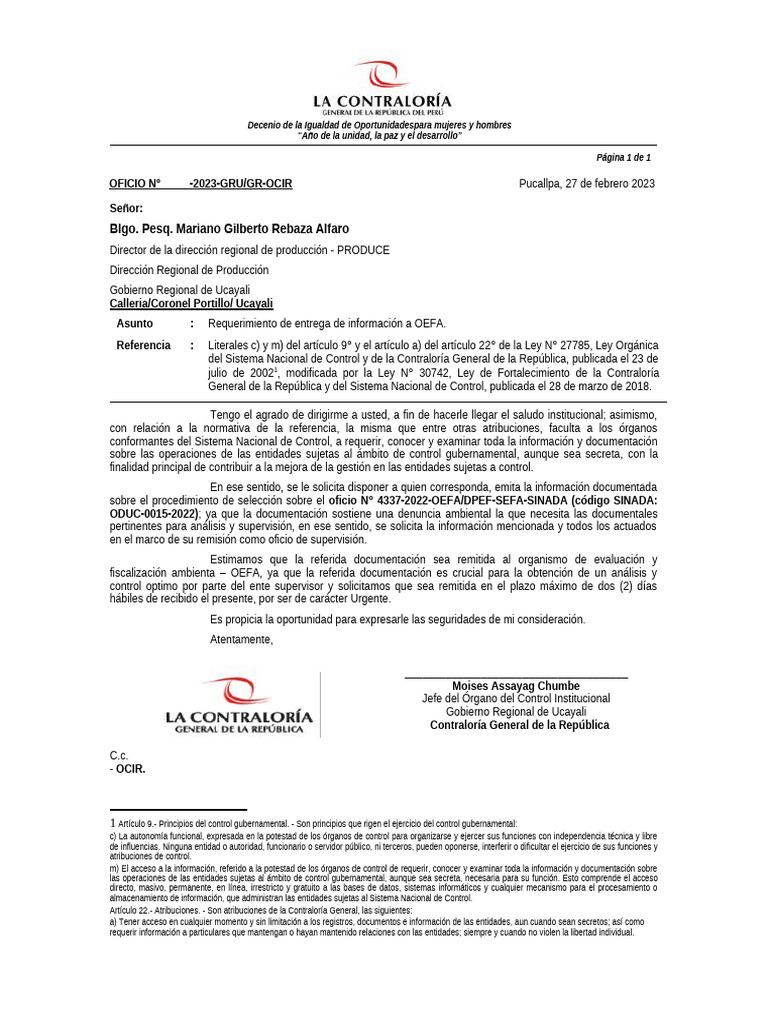 OFICIO Se | PDF | Gobierno