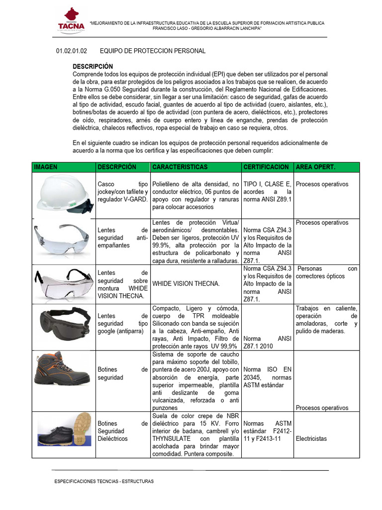 epp especificaciones | PDF | Soldadura | Construcción