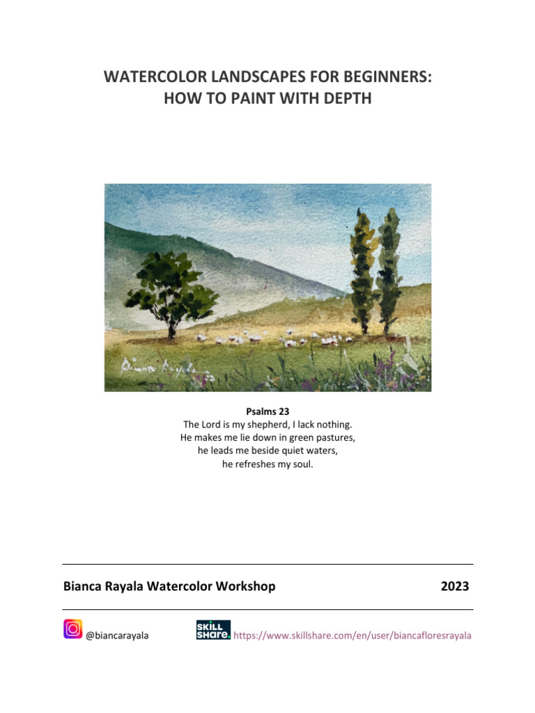 Bianca Rayala's Watercolor Techniques | PDF | Paintings | Watercolor ...