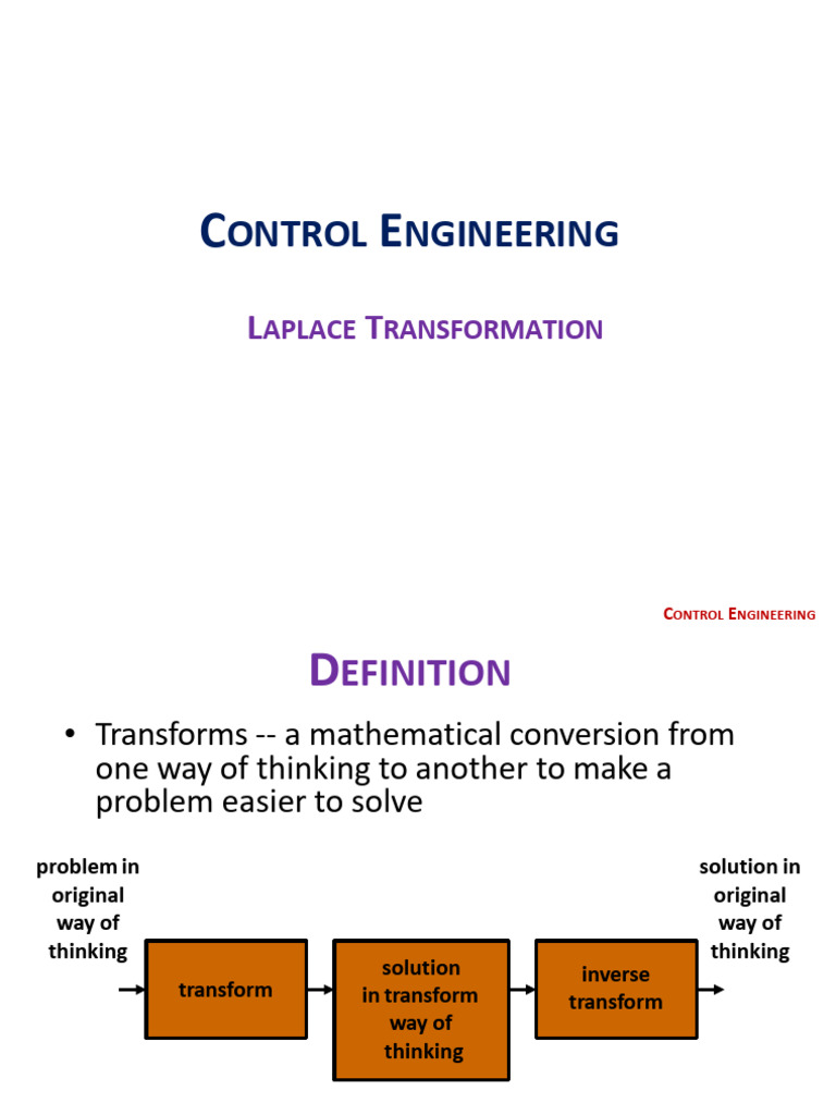 Laplace Transformation Handout | PDF | Laplace Transform | Mathematical ...