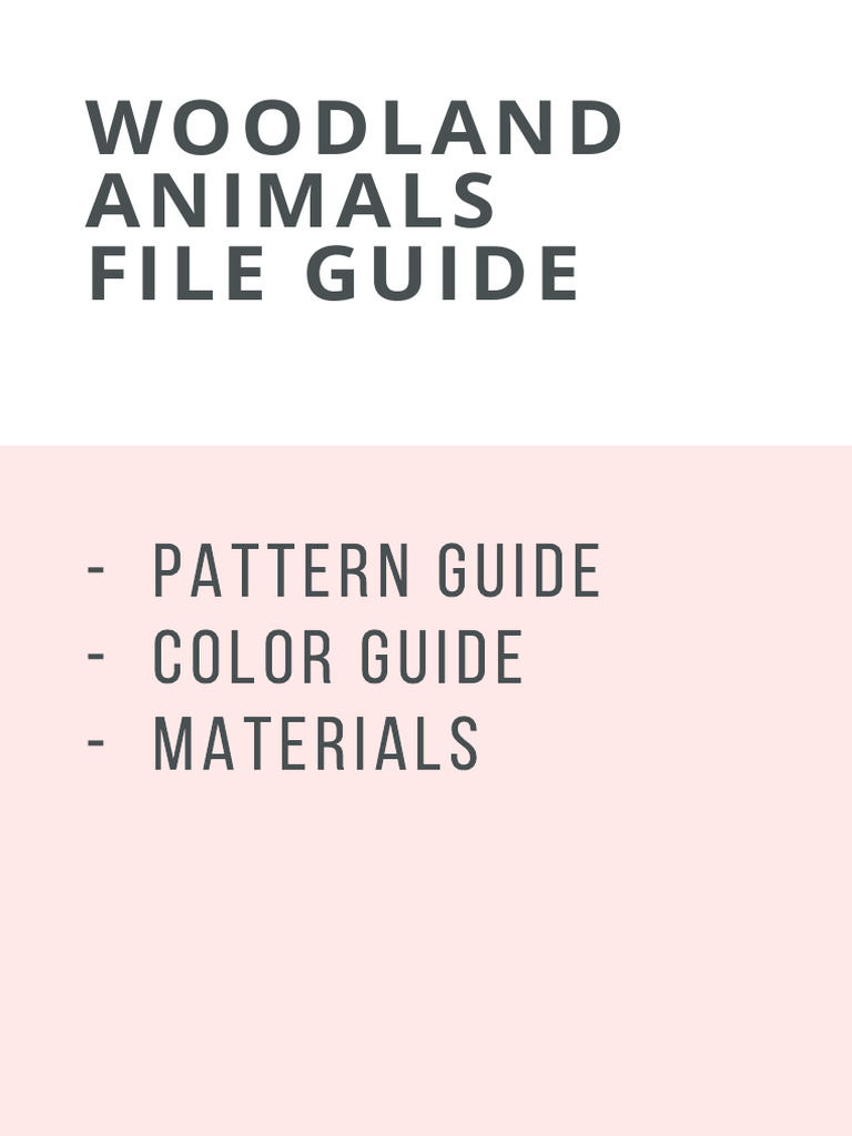 Woodland Animals Embroidery Guide | PDF