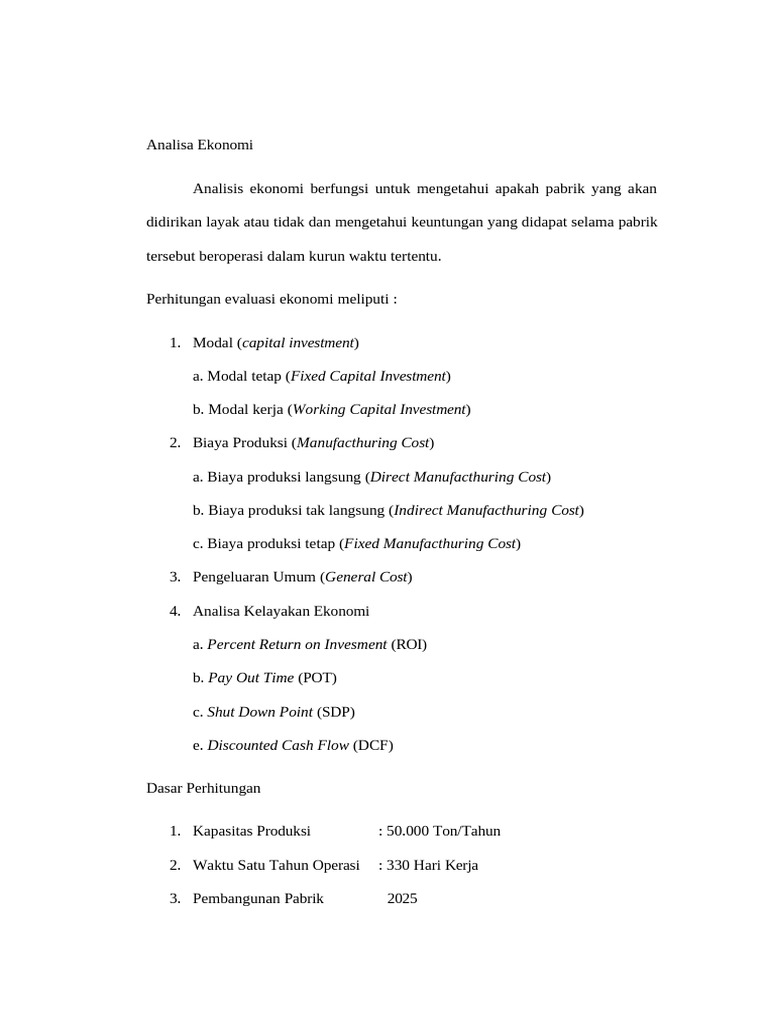 Analisa Ekotek | PDF