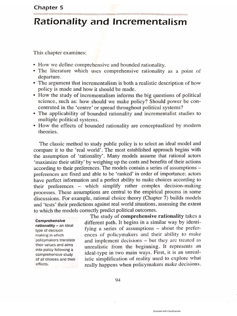 Rationality and Incrementalism | PDF