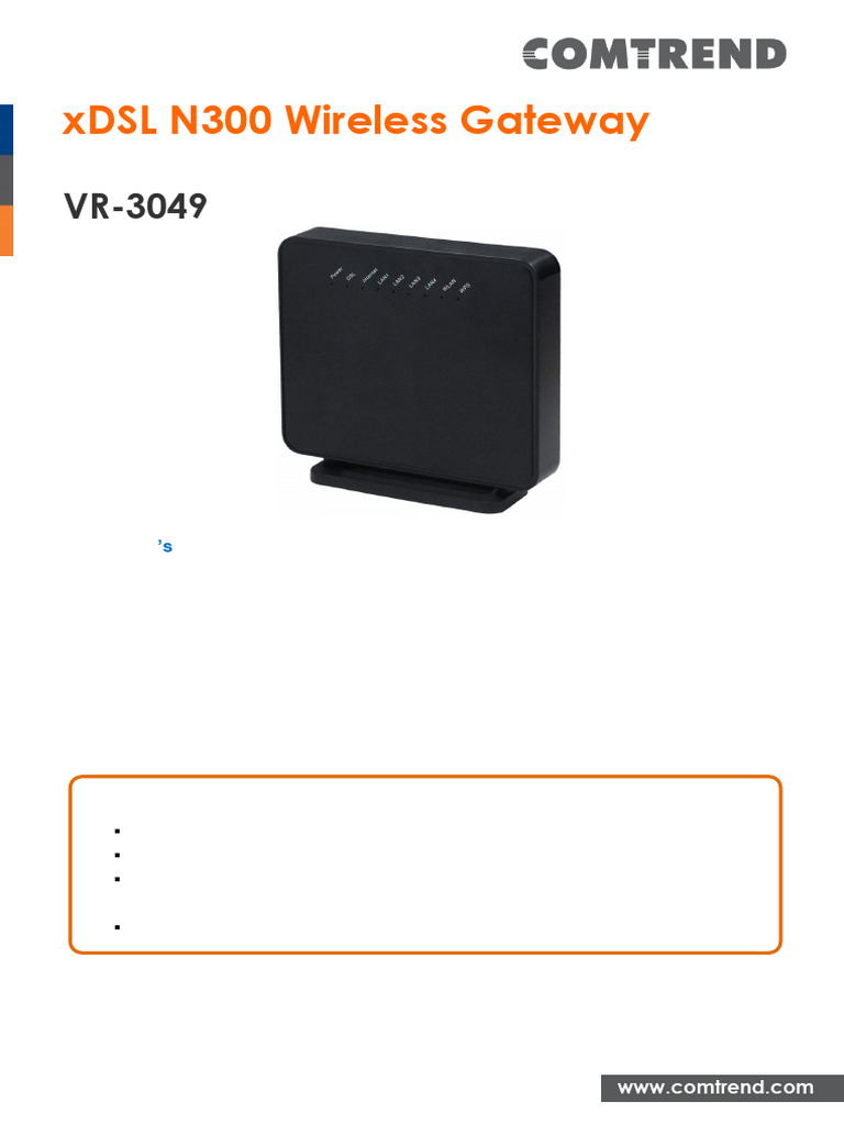 DS VR-3049 V3.1 English | PDF | Wi Fi | Computer Science