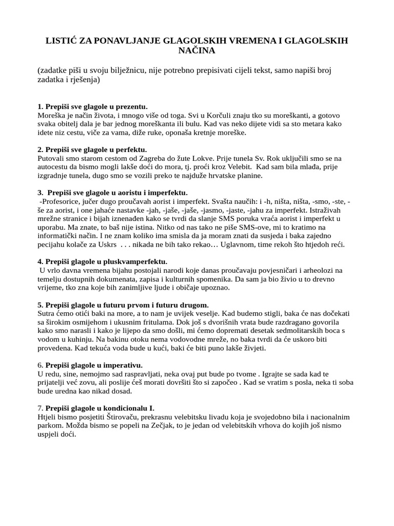 Listic Za Ponavljanje | PDF