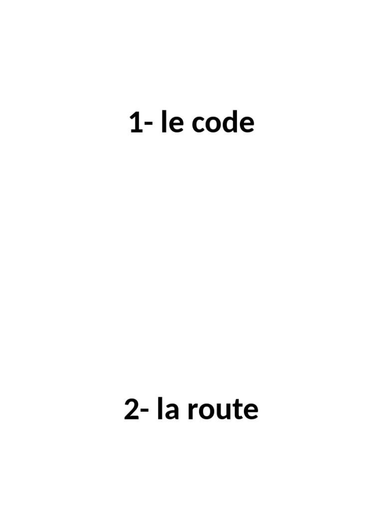 Le Code de La Route | PDF