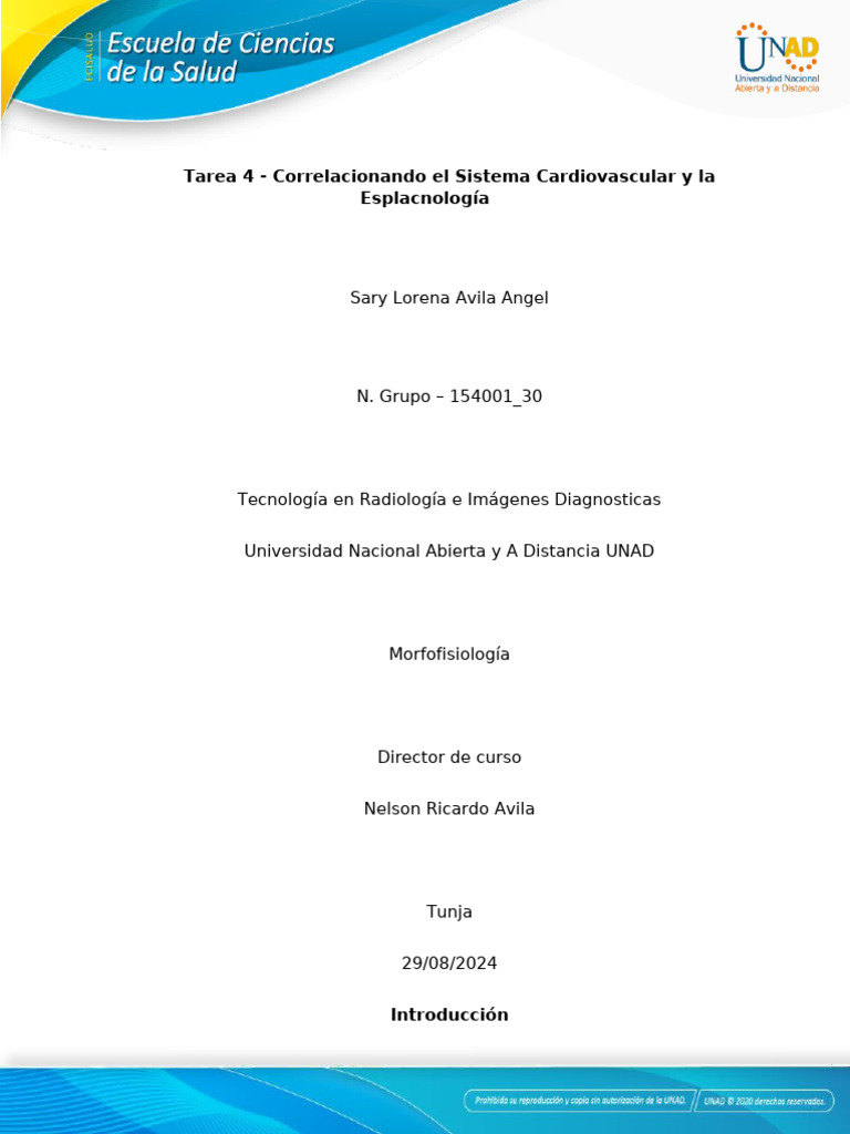 Tarea 4. Morfo | PDF | Sistema circulatorio | Sangre