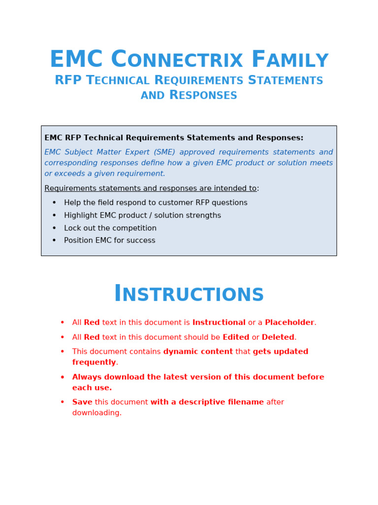 RFP Response Info Connectrix Family | PDF | Backup | Computer Network
