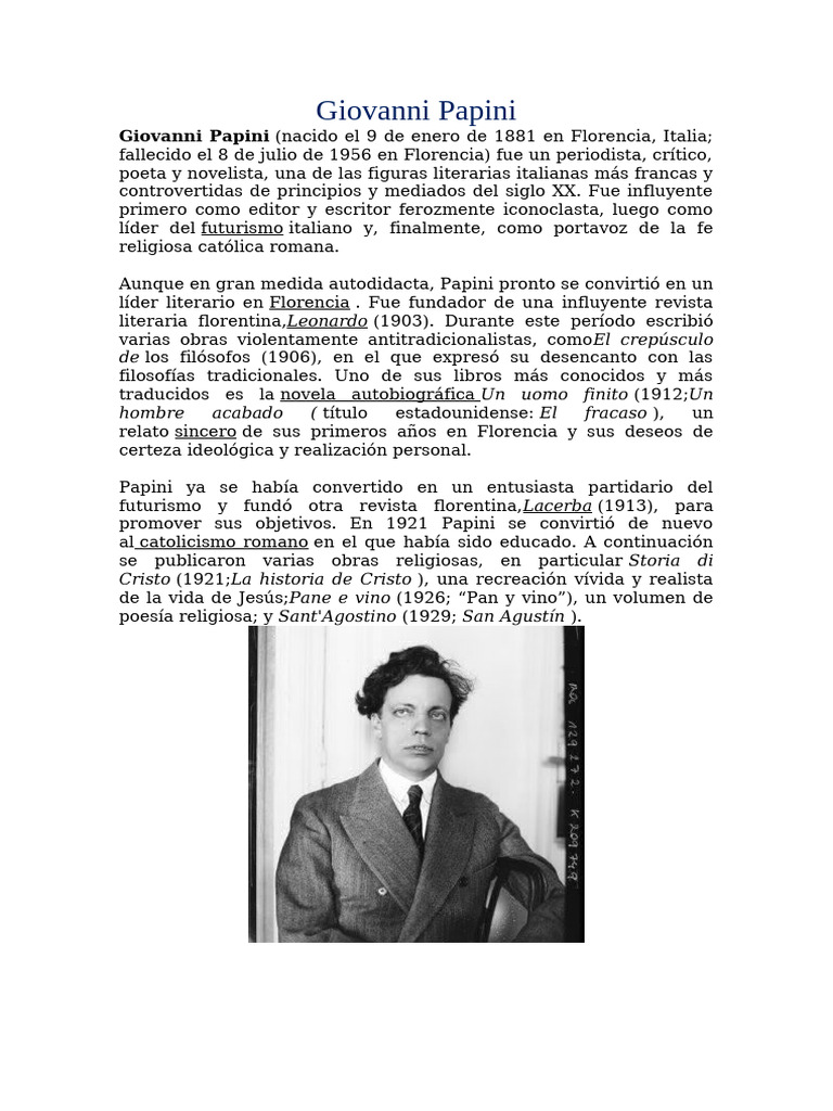 Giovanni Papini | PDF