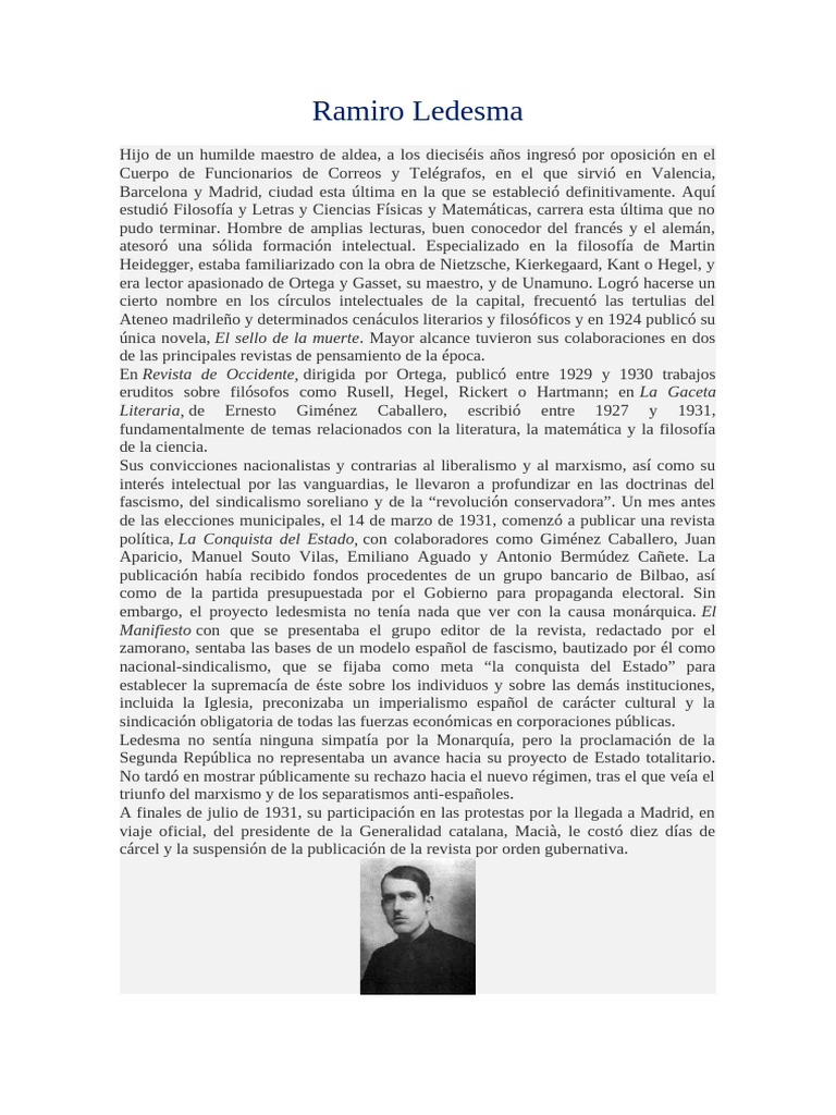 Ramiro Ledesma | PDF
