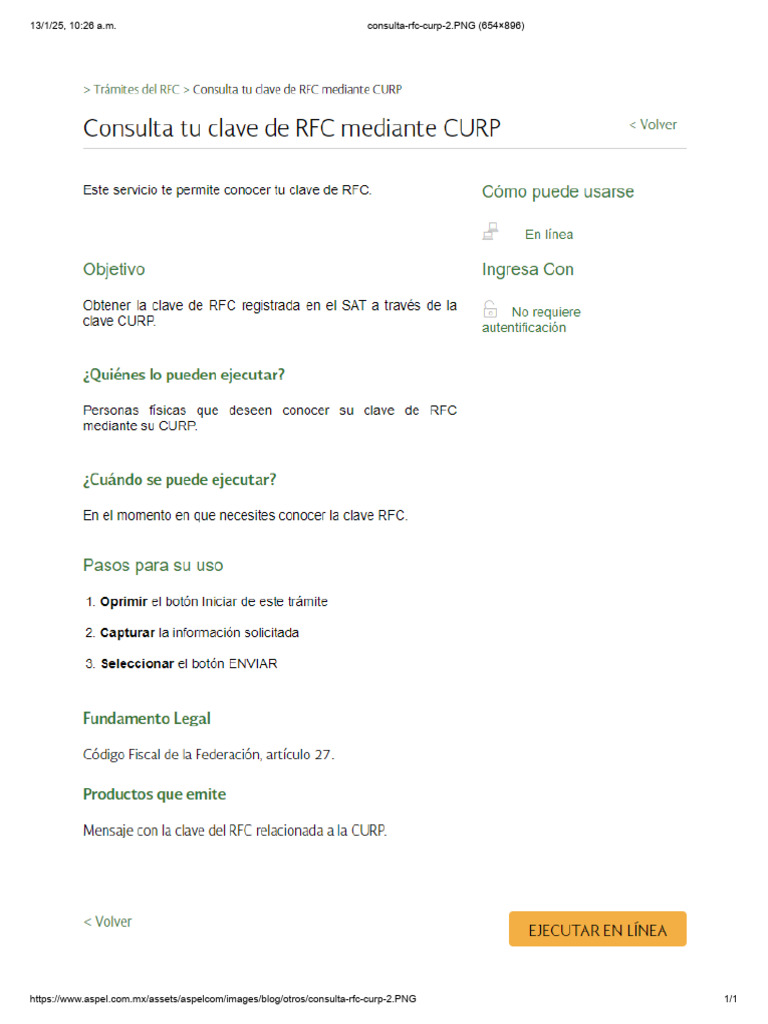 Consulta RFC Curp 2 | PDF