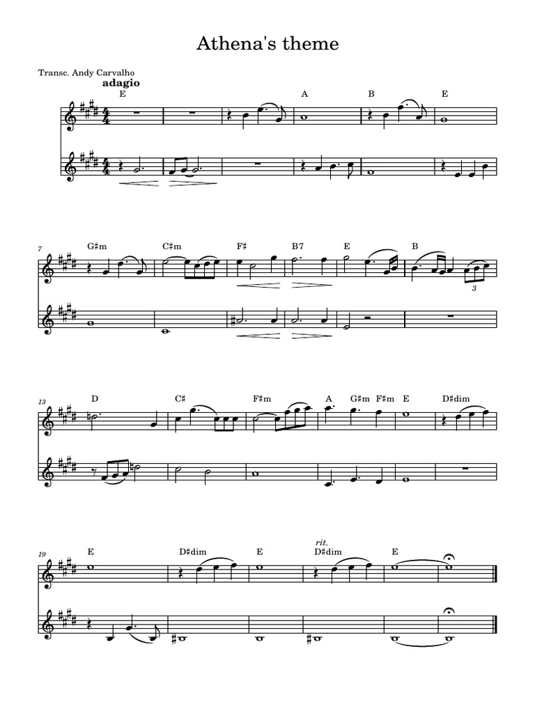 Athena'S_theme Sax Alto | PDF