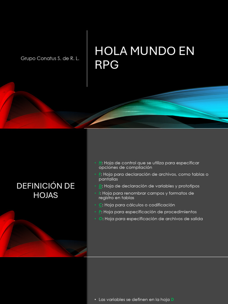 Hola Mundo en RPG | PDF | Programa de computadora | Programación