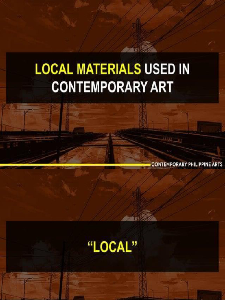 Identifies Local Materials Used in Creating Art | PDF