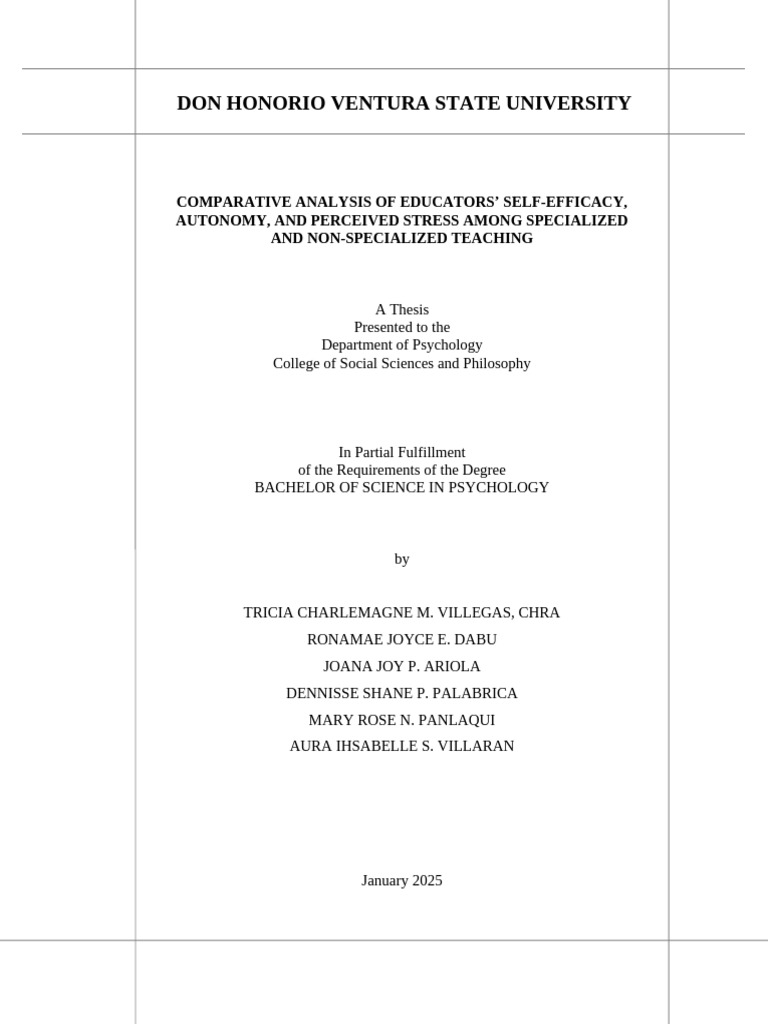 THESIS (1) | PDF | Self Efficacy | Teachers