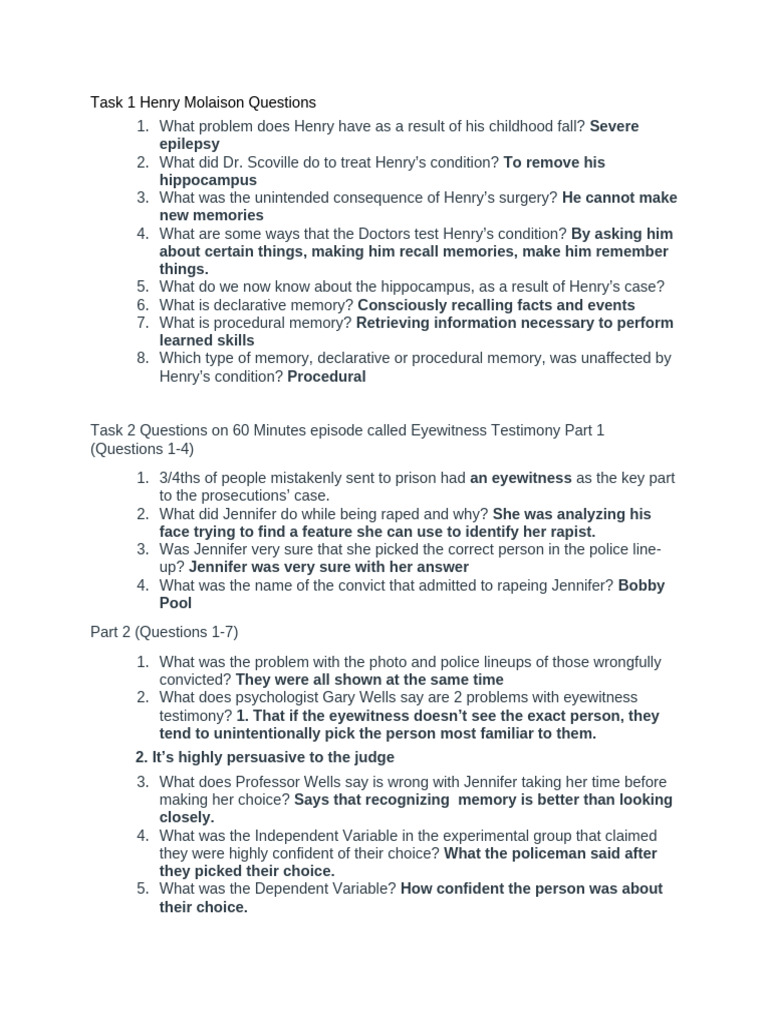 Unit 2 Day 3 Memory Continued | PDF | Memory | Amnesia