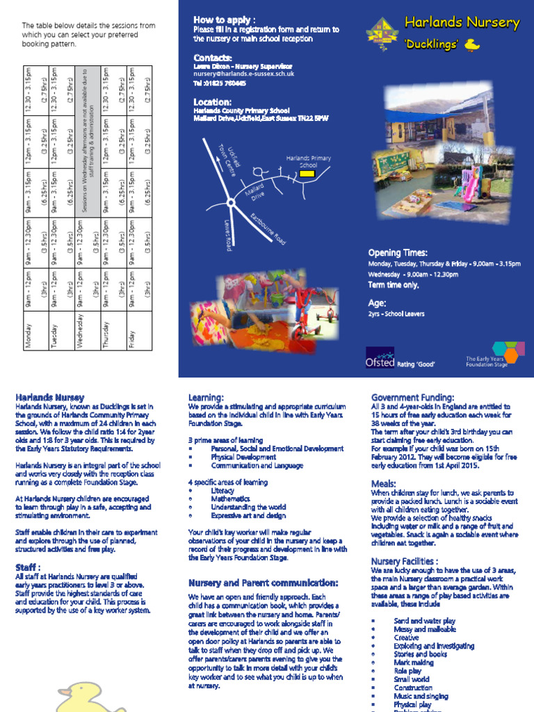 Harlands Nursery Overview and Details | PDF | Preschool