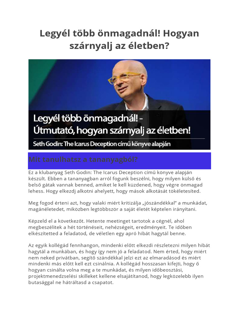 Legyel Tobb Onmagadnal - PDF | PDF