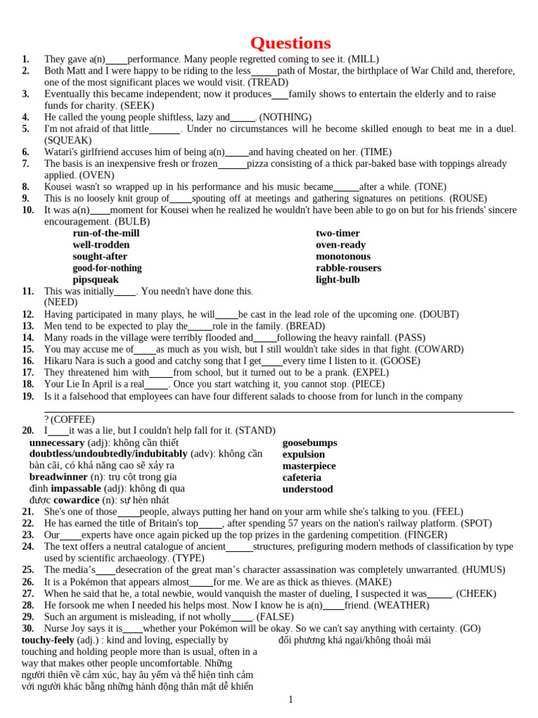 Top 296 Cau Word Form Luyen Thi Olympic 30 4 Hoc Sinh Gioi THPT Co Dap ...