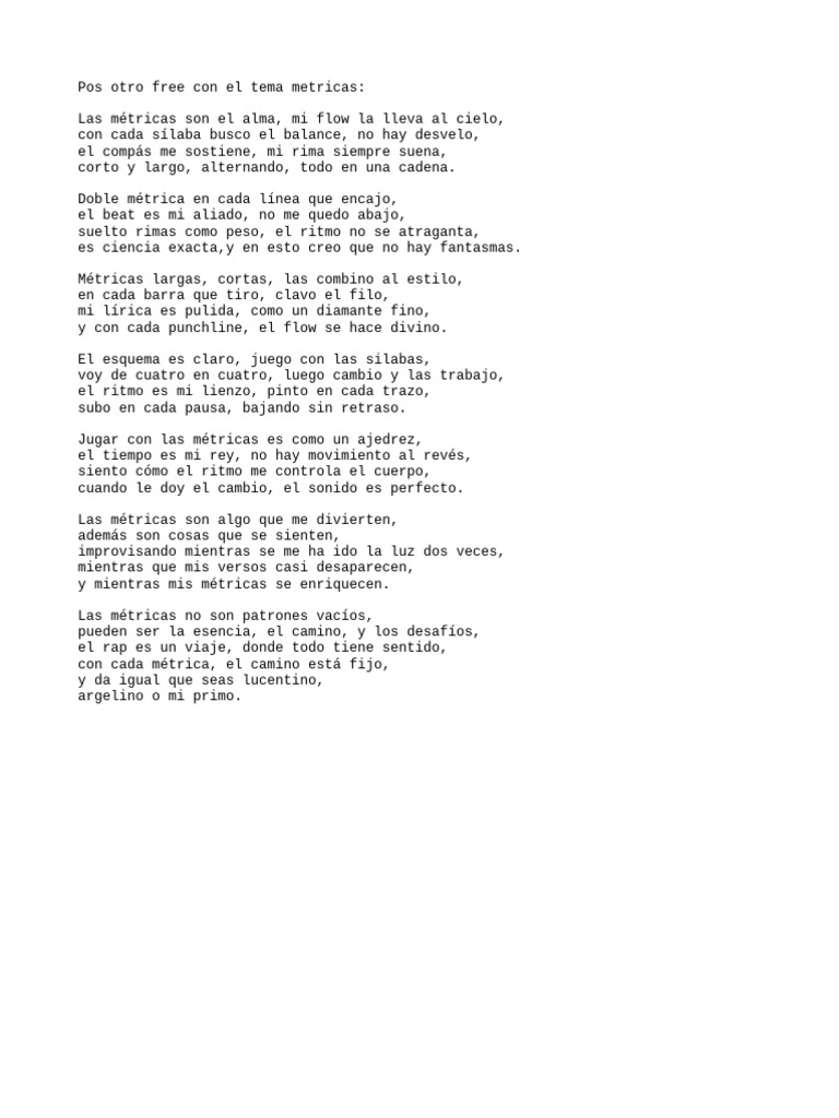 Rimas y Métricas en el Rap | PDF