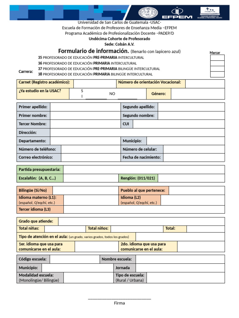 Hoja de registro de información PADEP-1 | PDF | Multilingüismo | Comunicación humana