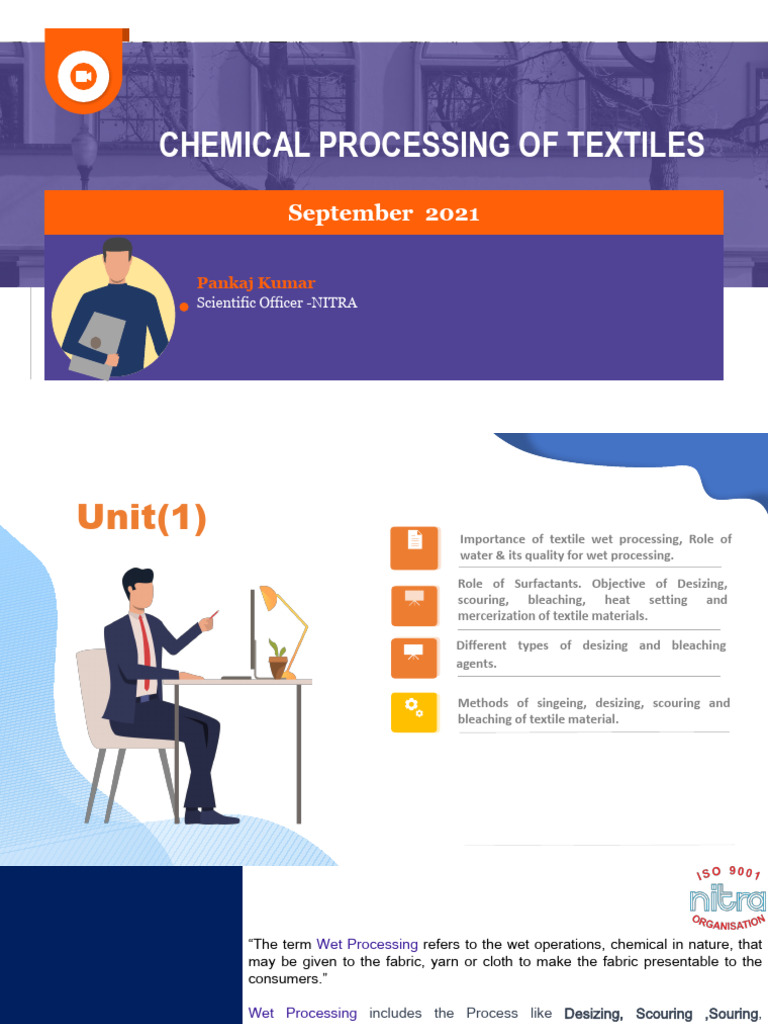UNIT - 01 (Chemical Processing of Textile) | PDF | Surfactant | Salt ...